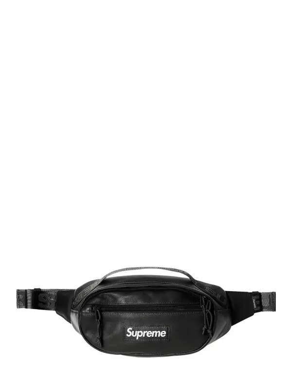 Supreme Leather Waist Bag - Black