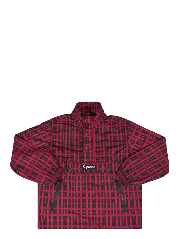 Supreme Nylon Plaid Pullover - Red