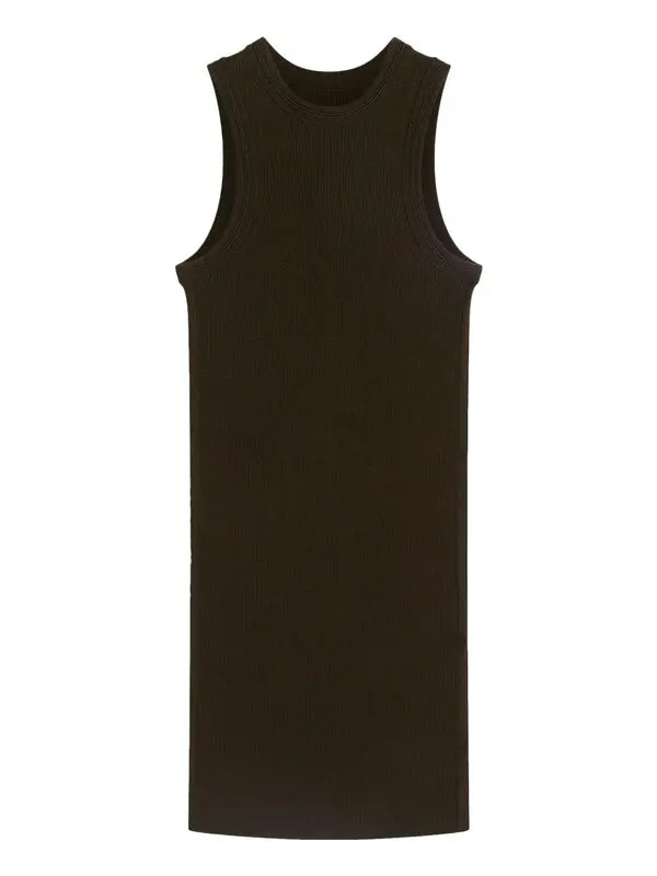 Phoebe Philo Ribbed Tank Top - Brown
