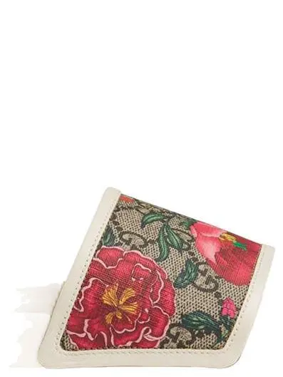 Gucci Gg Slide With Flora Print - Cream