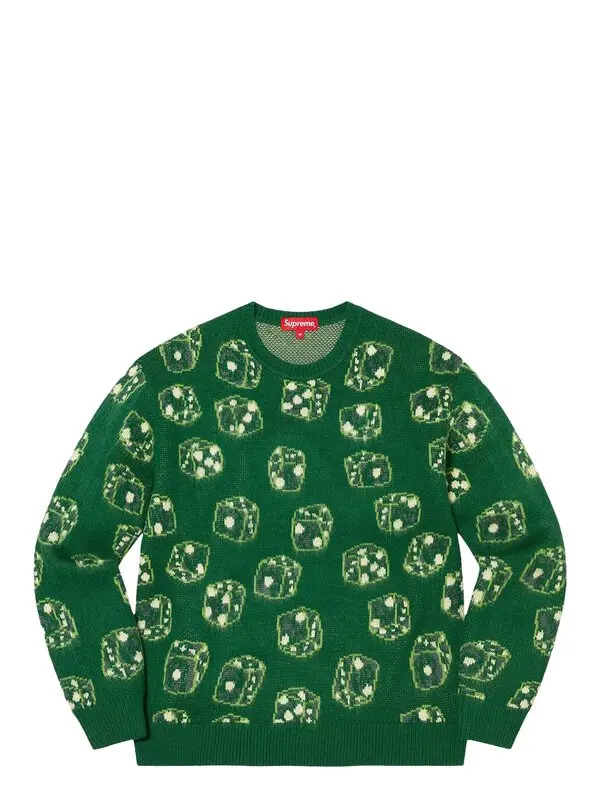 Supreme Dice Knit Sweater - Green