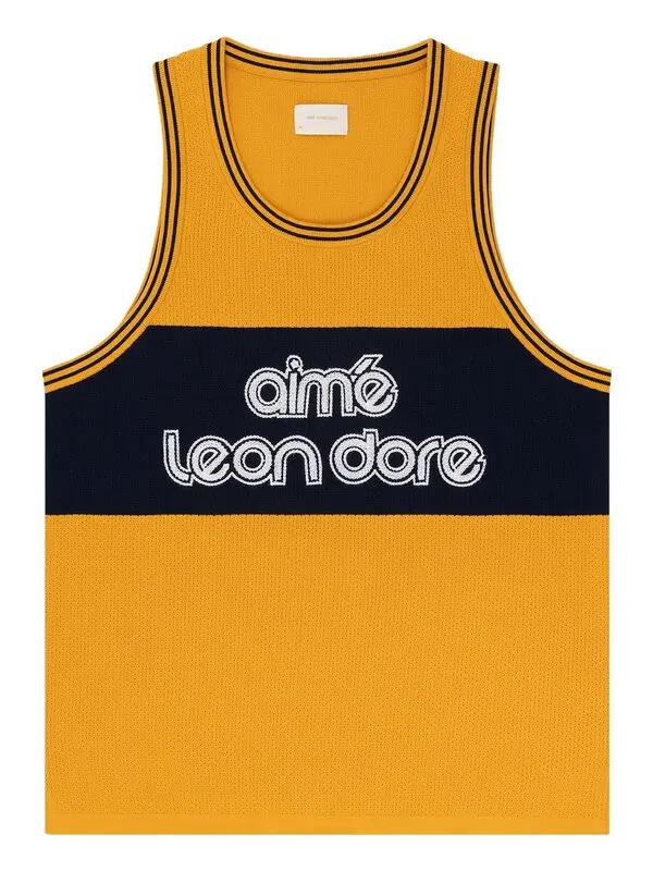 Aimé Leon Dore Knit Basketball Jersey - Yellow