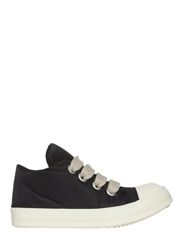 Rick Owens Jumbo Lace Puffer Low Top Sneakers - Black