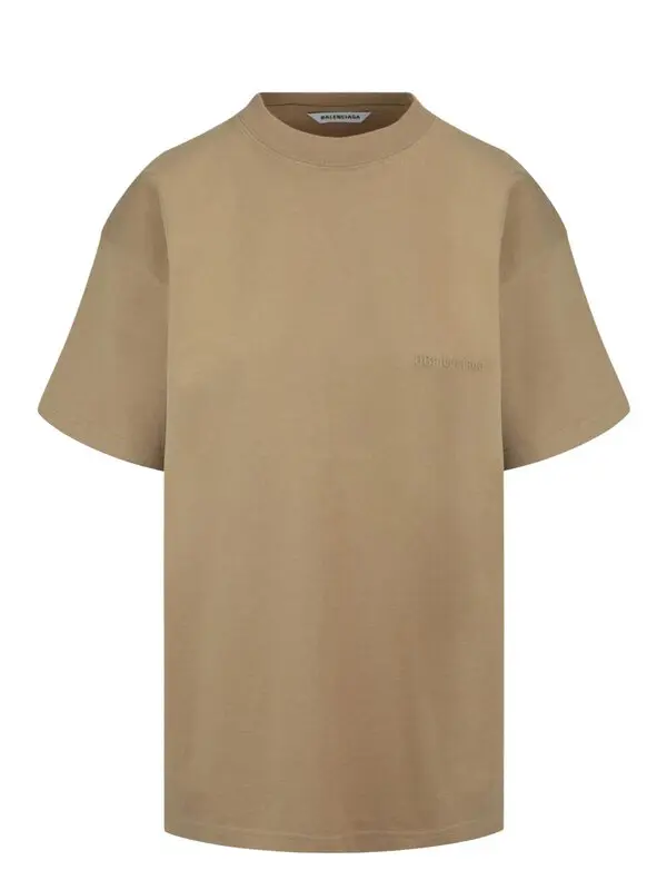 Balenciaga Logo T-shirt - Brown