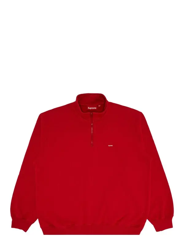 Supreme Small Box Half Zip Pullover - Red