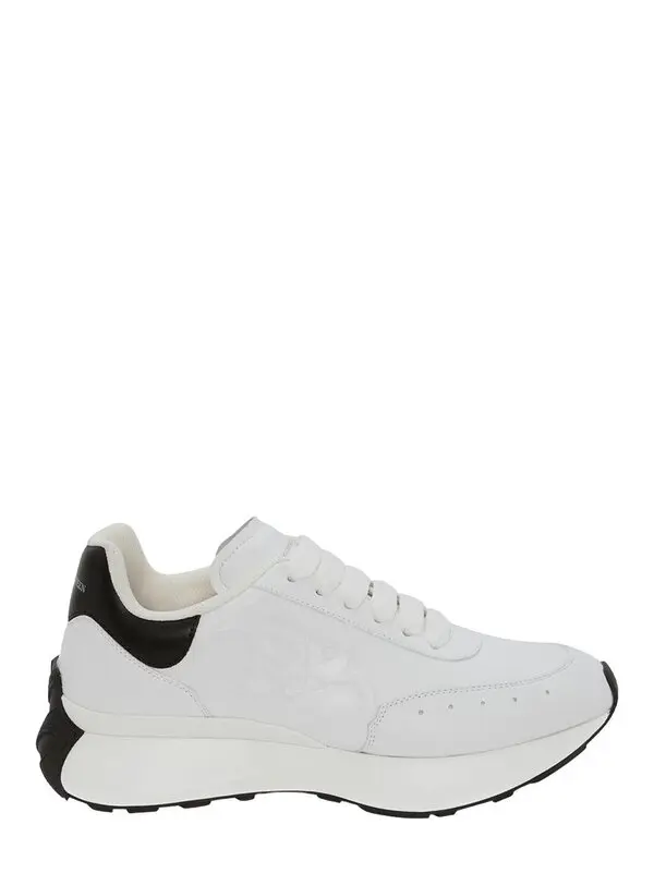Alexander McQueen Sprint Runner Lace Up Sneakers - White