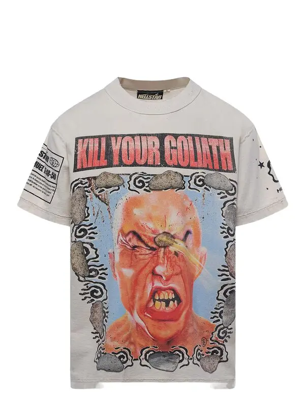 HELLSTAR Kill Your Goliath T-shirt - Cream