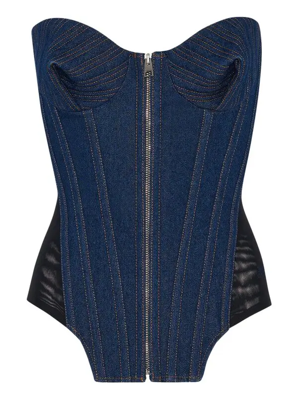 Jean Paul Gaultier Denim Corset - Blue