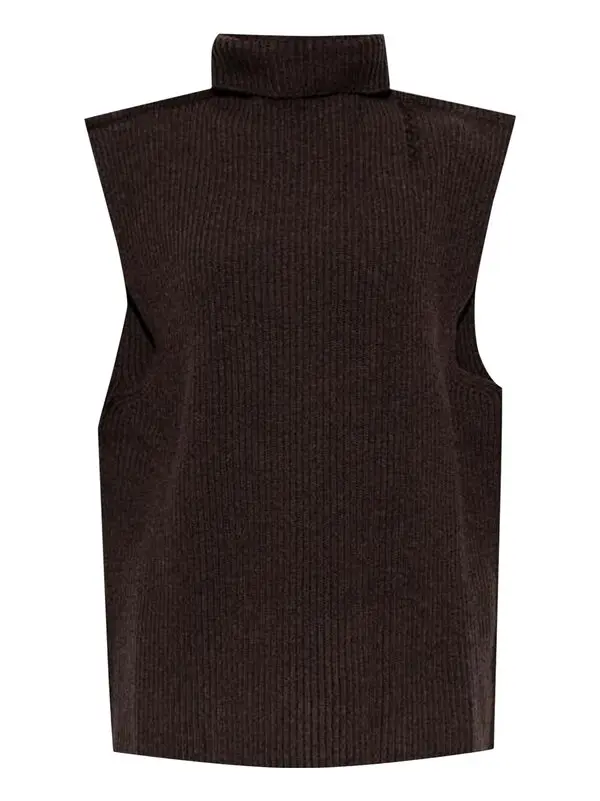 Marni Ribbed Felted Wool Turtleneck - Brown