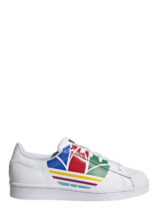 Adidas Superstar Pure J 'colorful Trefoil' Sneakers - White