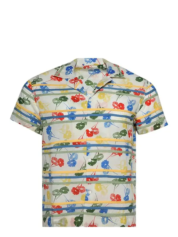 BODE Flower Stamp Shirt - White