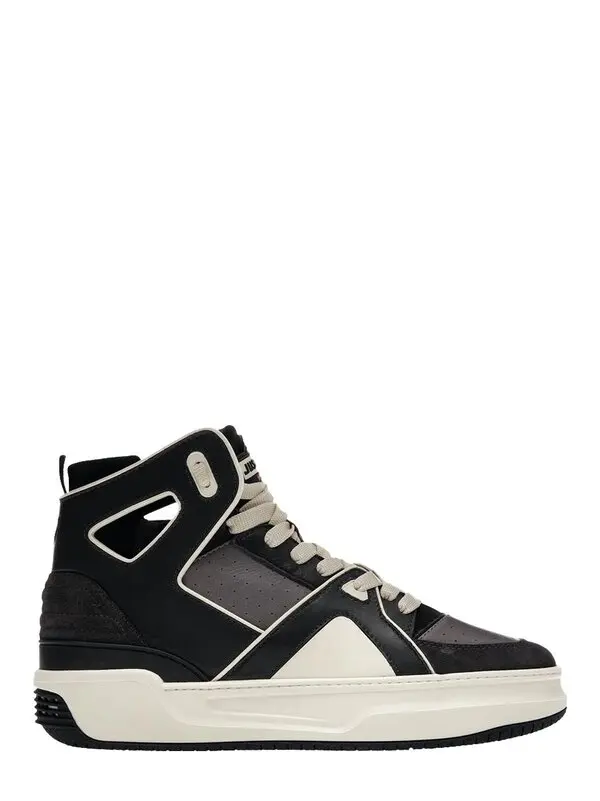 JUST DON Basketball Courtside Hi Sneakers - Black
