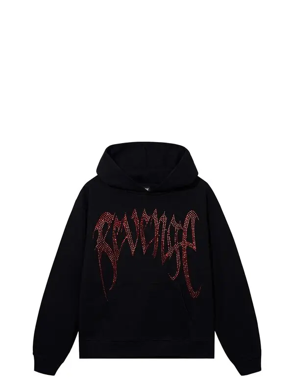 REVENGE X Xxxtentacion Heartbreak Bejeweled Hoodie - Black