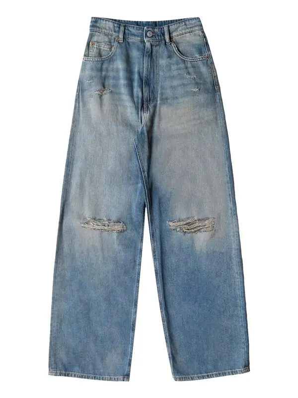 MAISON MARGIELA Regular Leg Jeans With Knee Slit - Blue