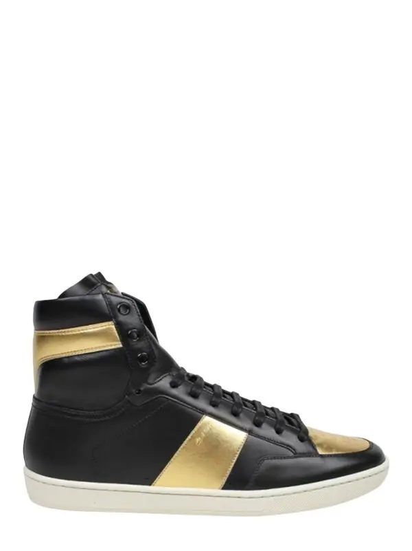 Saint Laurent Sl-10 High Top Sneakers - Gold
