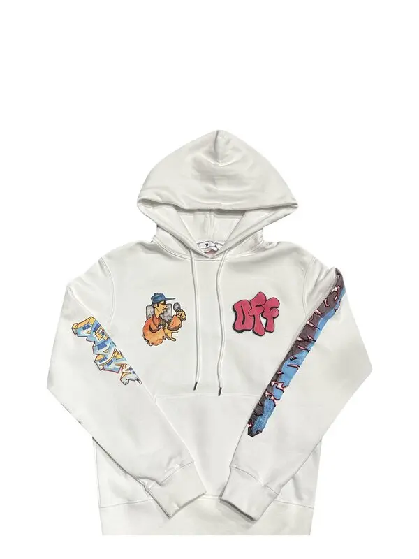 Off-White Spray Graffiti Slim Hoodie - White