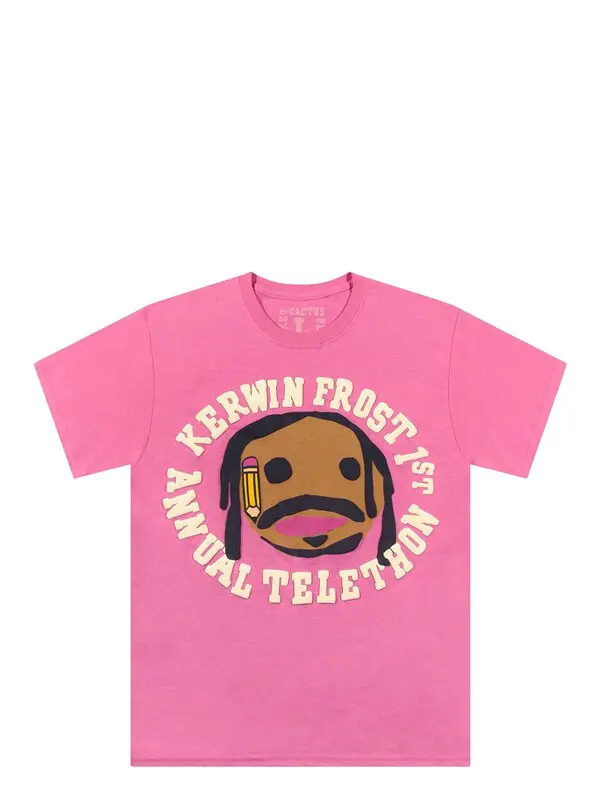 CACTUS PLANT FLEA MARKET X Kerwin Frost Telethon Tee - Pink