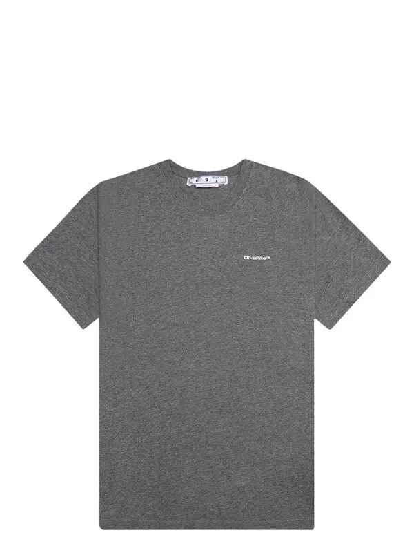Off-White Wave Outline Diag Slim Short-sleeve Tee - Grey