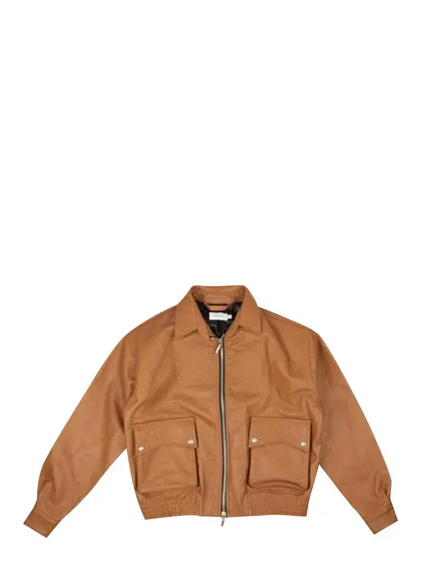 Rhude Leather Embossed Suit Jacket - Brown