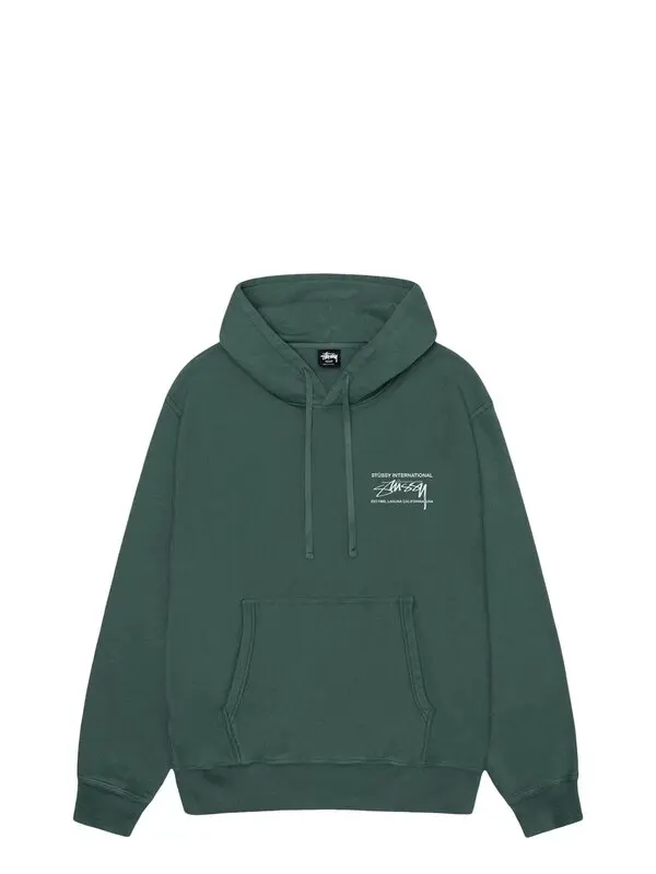 StÜssy Smooth International Pigment Dyed Hoodie - Green