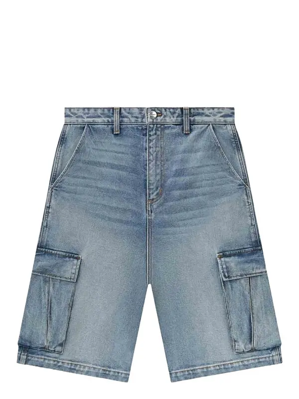 Rhude Cargo Denim Baggy Short - Blue