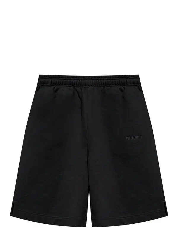 Vetements Embroidered Logo Shorts - Black