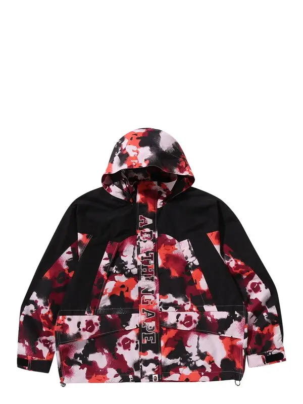 A BATHING APE Map Camo Snowboard Jacket - Red