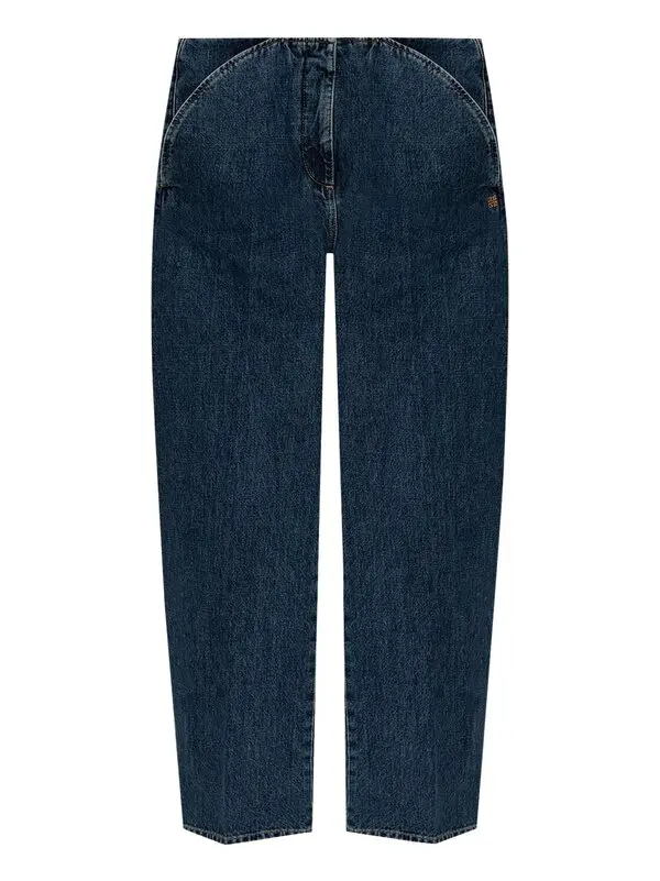 Givenchy 4g Embroidered Straight-leg Jeans - Blue