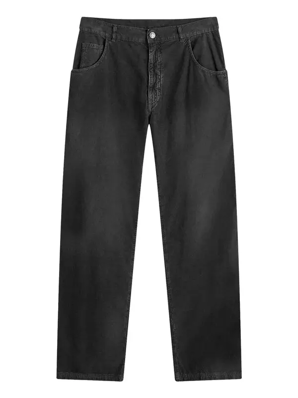 Palm Angels Monogram Corduroy Trousers - Black