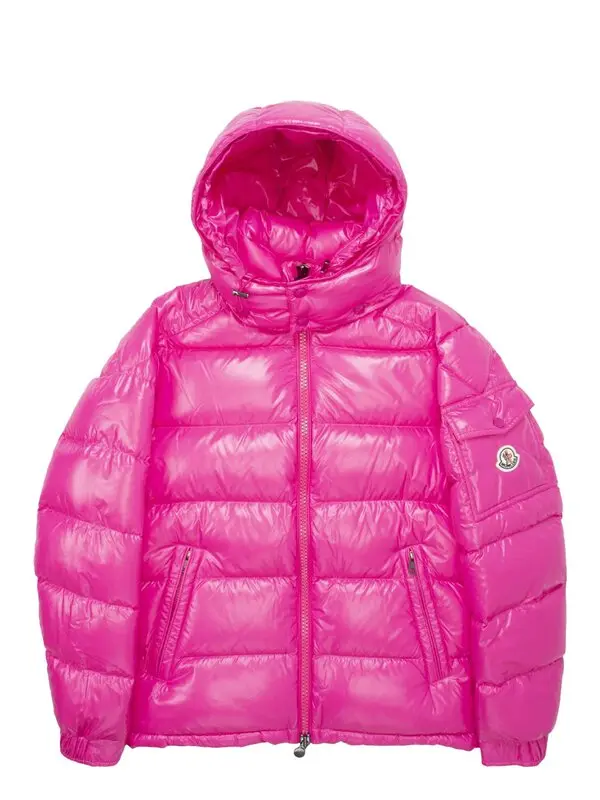 Moncler Maya Hooded Puffer Jacket - Pink