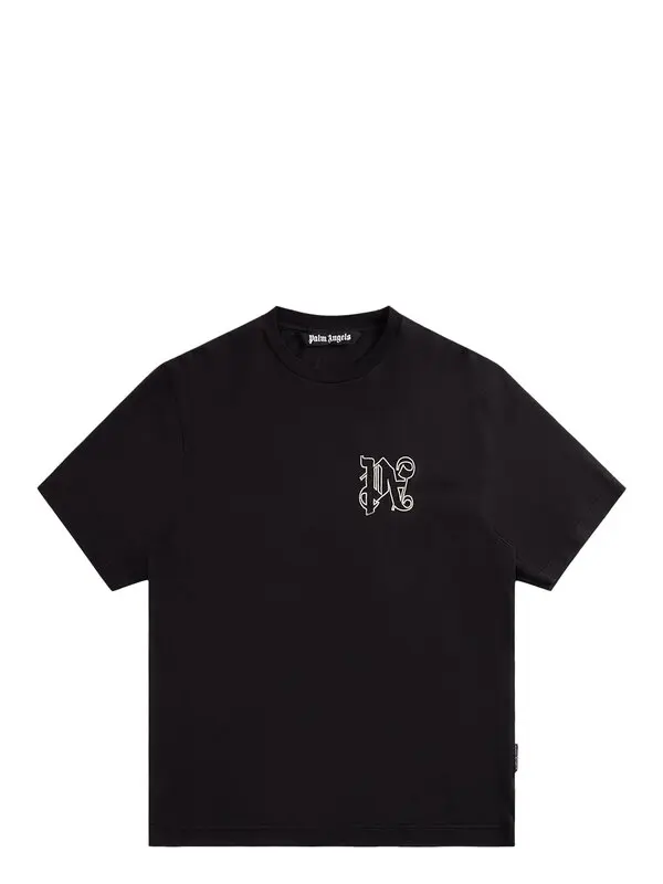 Palm Angels Monogram Regular Tee - Black