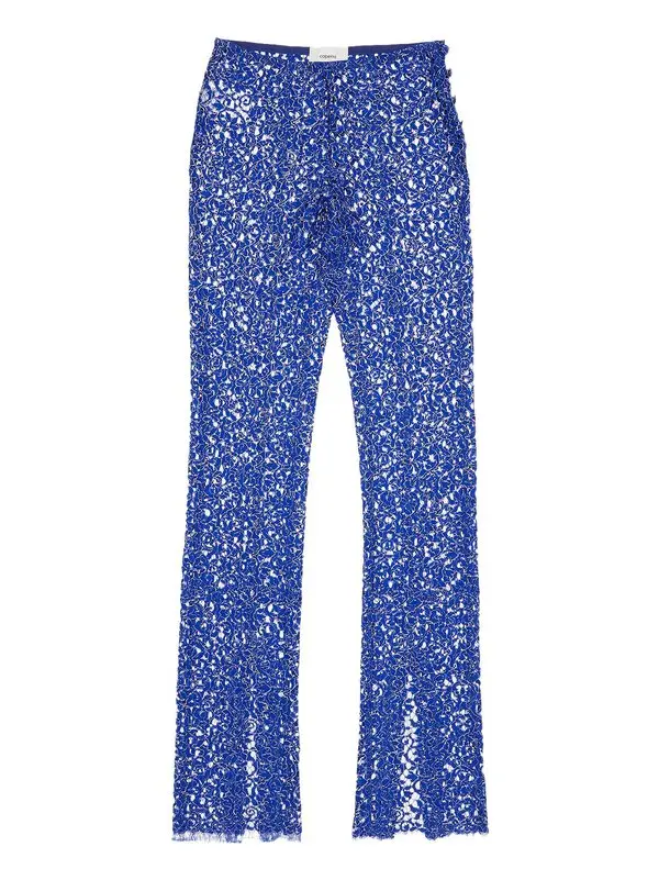 Coperni Lace Flared Pants - Blue