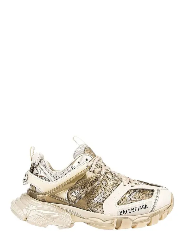 Balenciaga Track Sneaker With Clear Sole - Cream