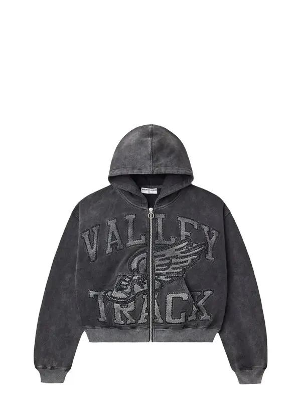 VALE FOREVER Zip Up Hoodie - Black