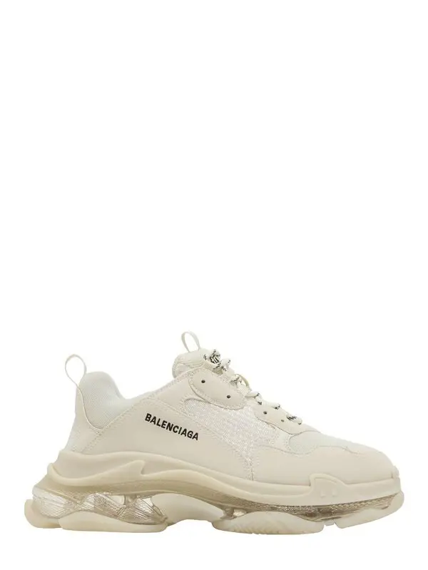 Balenciaga Triple S Sneaker With Clear Sole - Cream