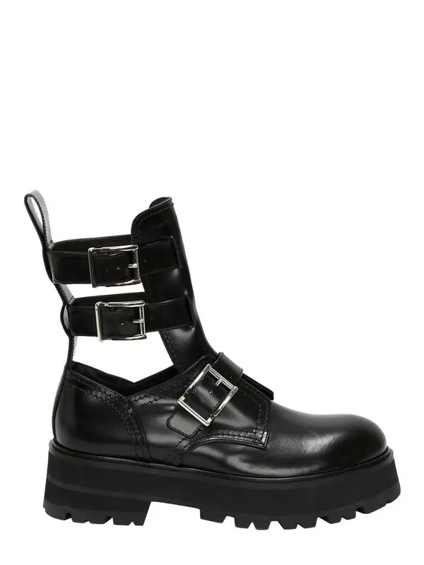 Alexander McQueen Rave Buckle Boot - Black