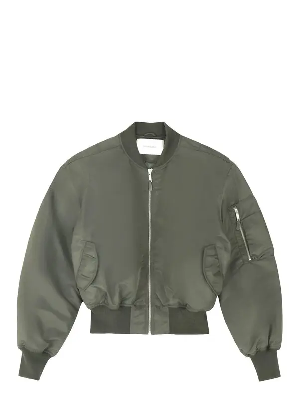 ENTIRE STUDIOS Cropped Bomber Jacket - Green