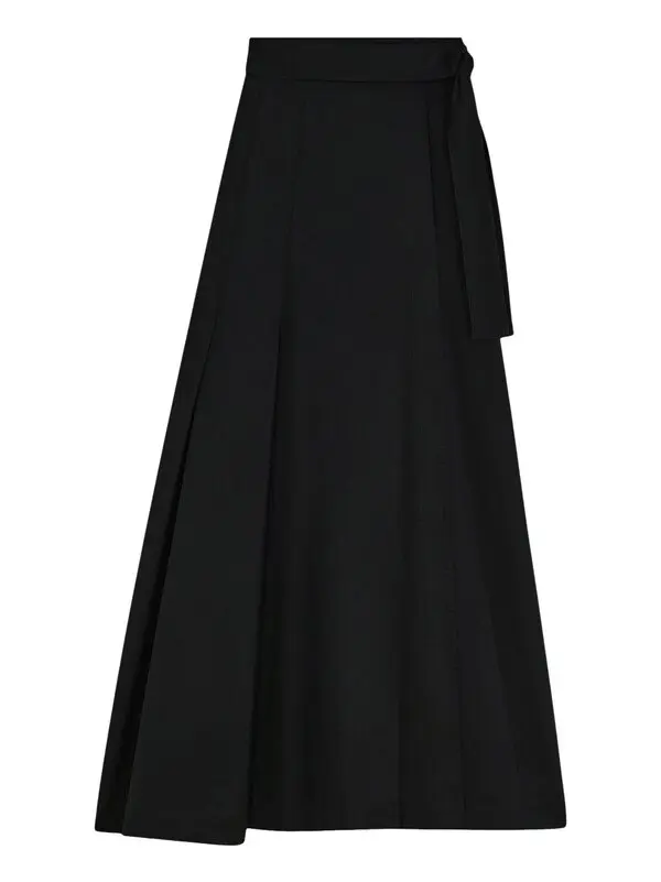 Phoebe Philo Long Pleated Wrap Skirt - Black