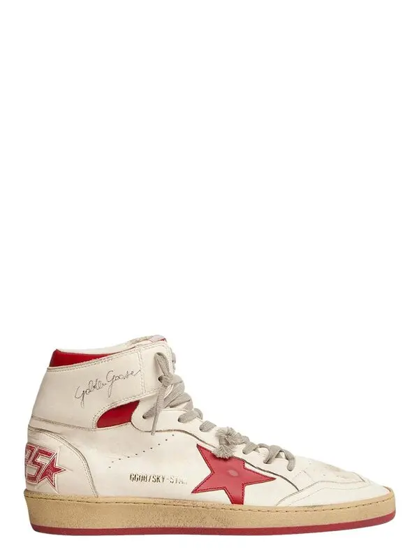 GOLDEN GOOSE Sky Star High-top Sneakers - White
