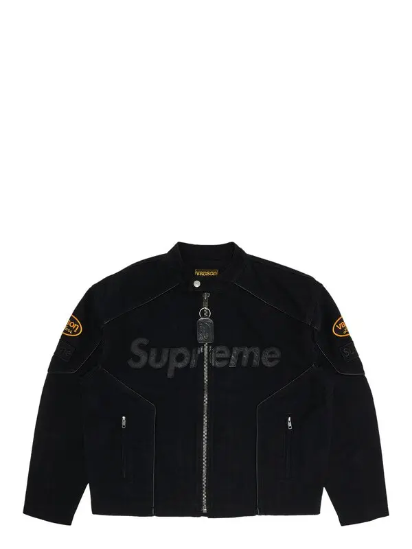 Supreme X Vanson Leathers X Cordura Cotton Jacket - Black