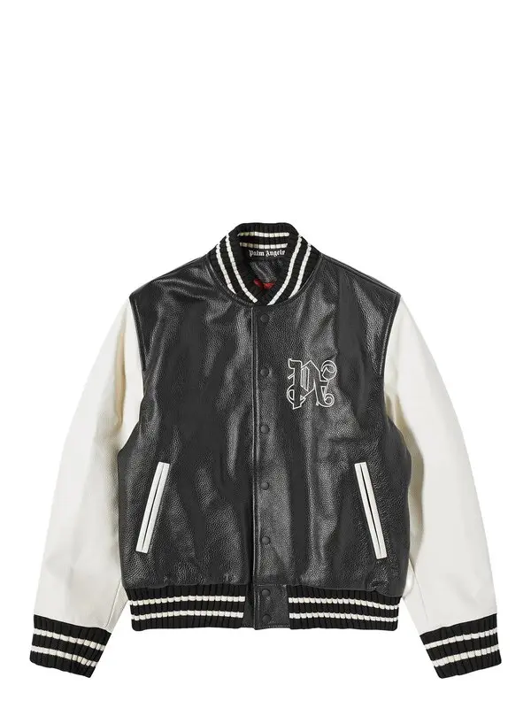 Palm Angels Monogram Classic Varsity Jacket - Black