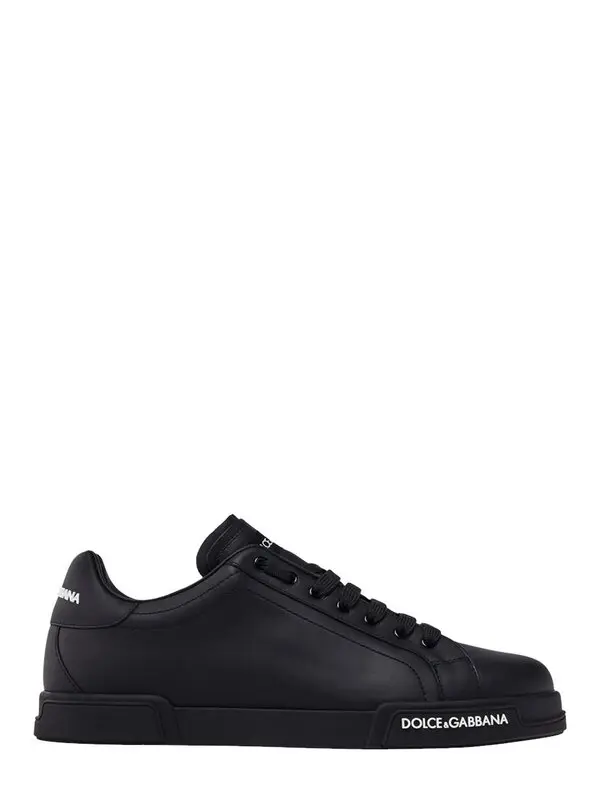 Dolce & Gabbana Portofino Lace-up Sneakers - Black