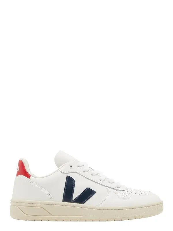 VEJA V-10 Lace Up Sneakers - White