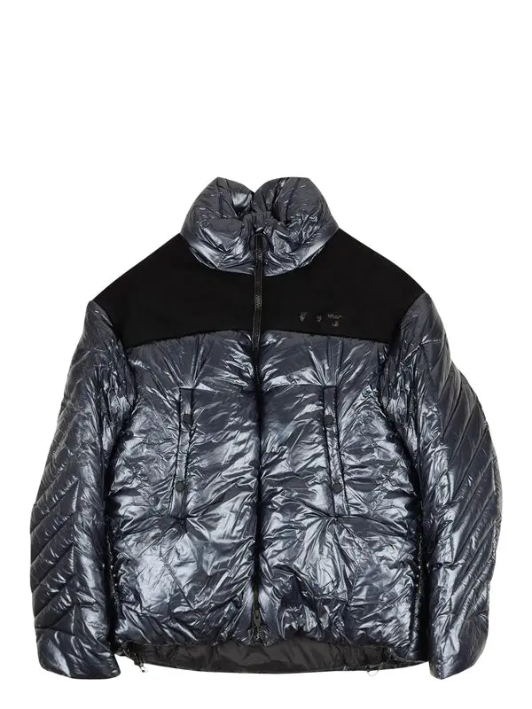 Off-White Shiny Down Jacket - Blue