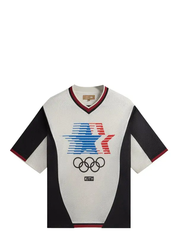 Kith Olympics Heritage Mesh Darin Warm Up Shirt - White