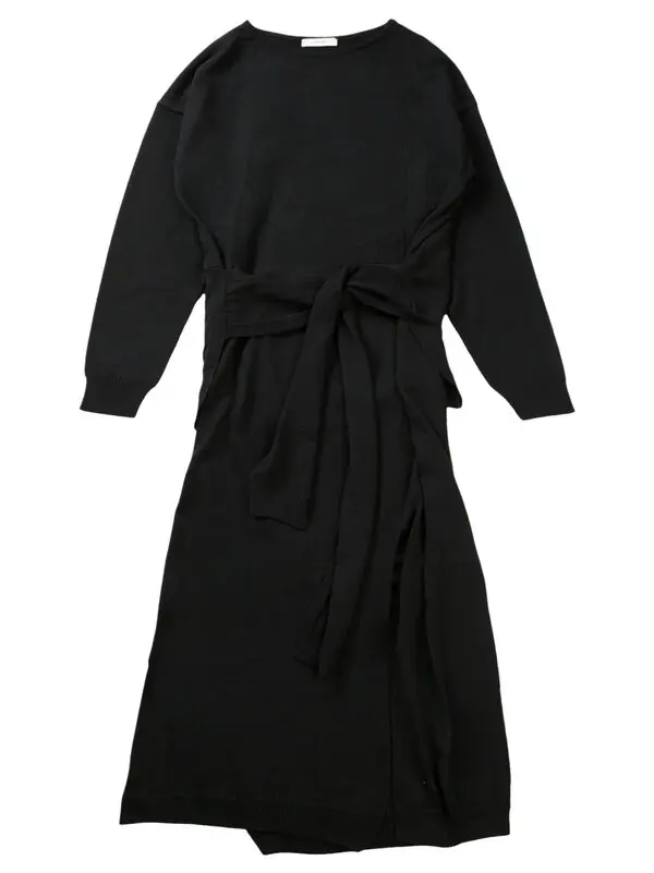 LEMAIRE Long Trompe L'oeil Dress - Black