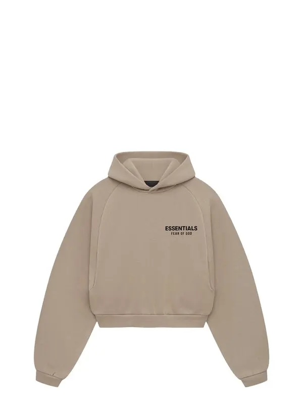 Fear Of God Fleece Cropped Hoodie - Tan