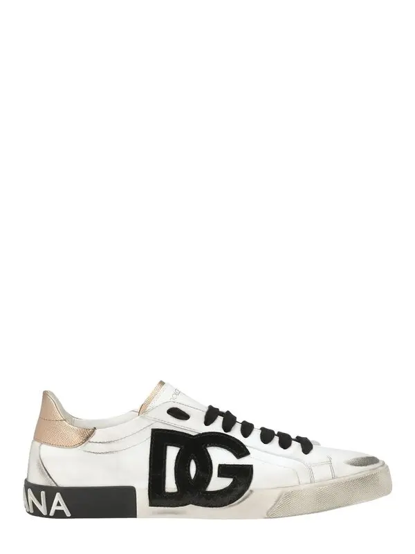 Dolce & Gabbana Portofino Vintage Sneakers - White