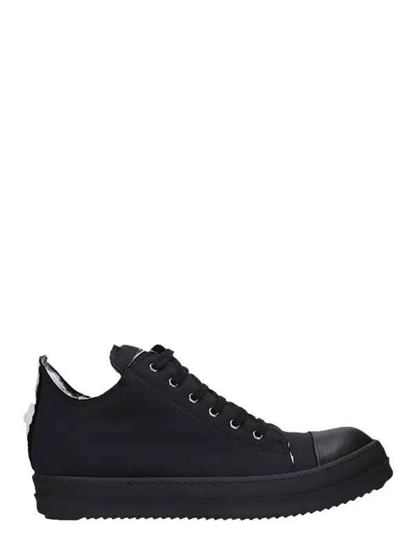 Rick Owens Gethsemane Cotton Low Sneakers - Black