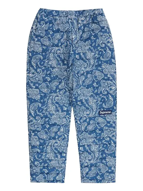 Supreme Micro Down Paisley Pant - Blue
